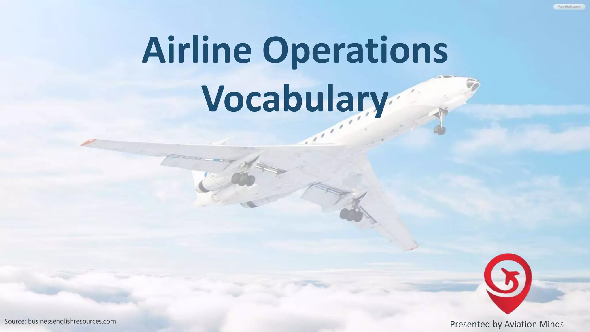 Airline vocabulary part 1 | PPTX