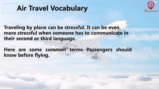Airline vocabulary part 1 | PPTX
