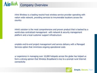 Airlink Wireless Systems | PPT