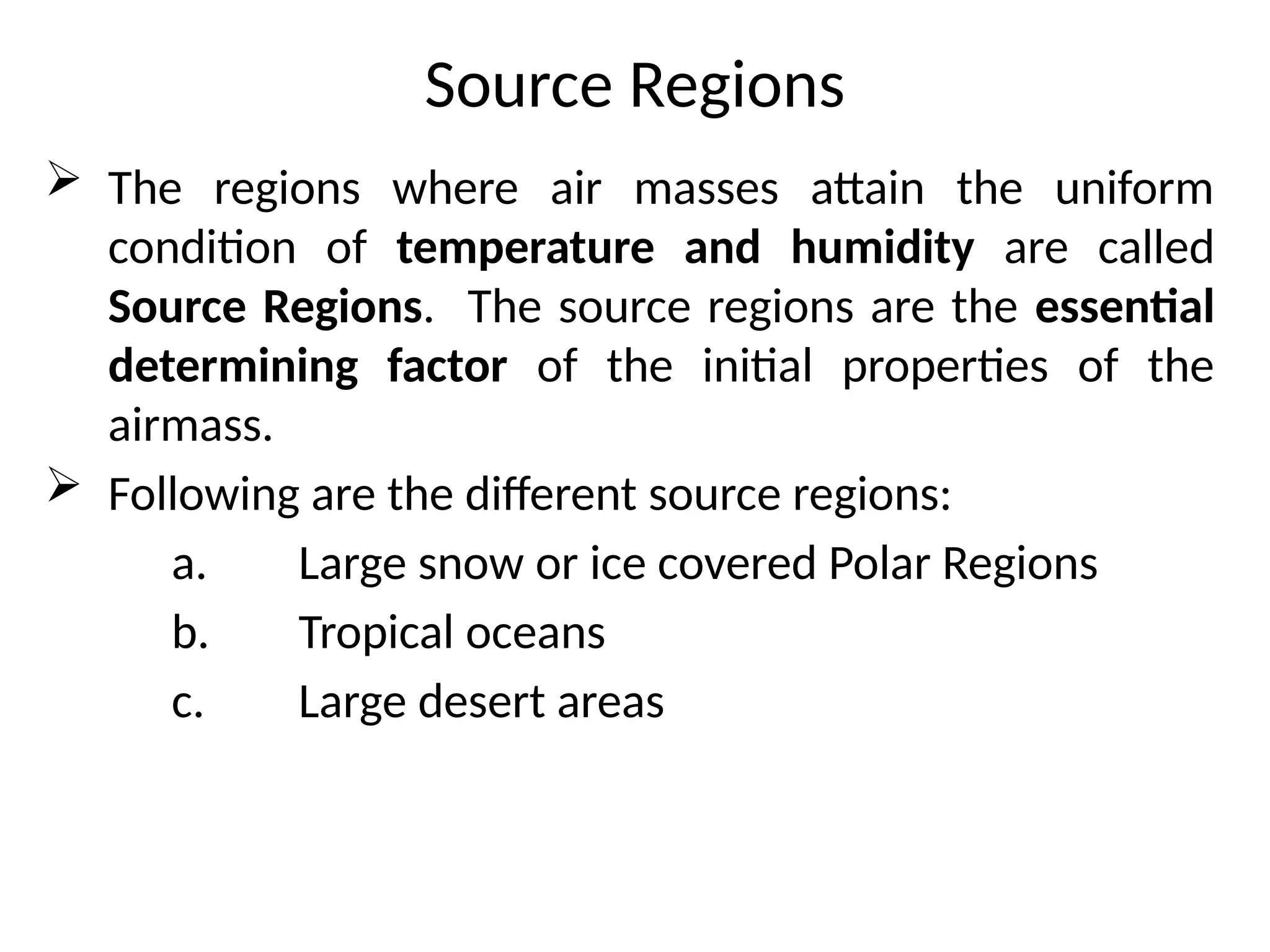 Source Region and Classification of Air mass | PPTX