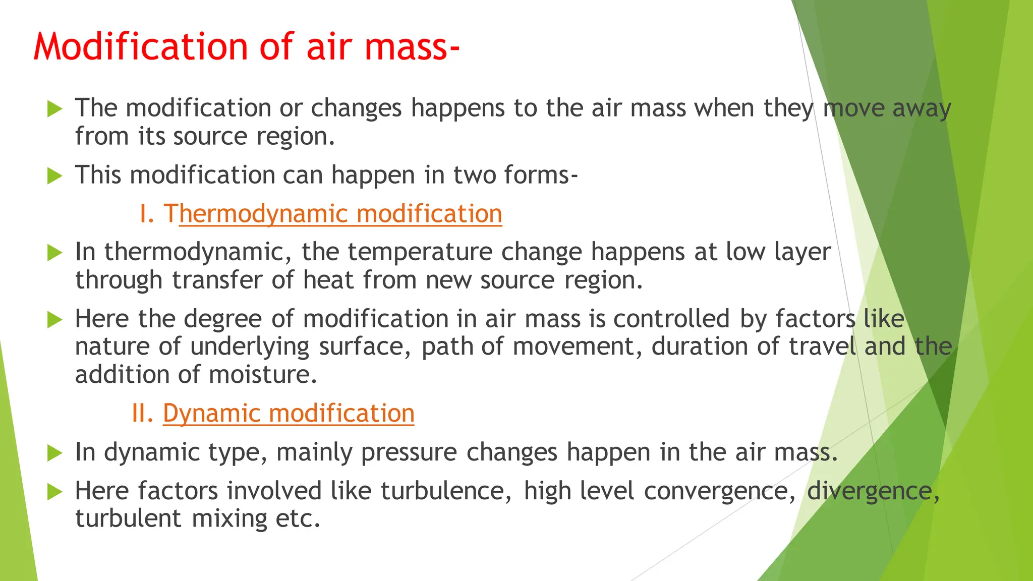 AIR MASS AND ITS TYPES AND FRONT AND DIFFERENT KINDS IF FRONTS | PDF