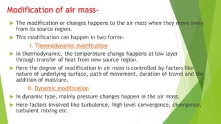 AIR MASS AND ITS TYPES AND FRONT AND DIFFERENT KINDS IF FRONTS | PPT
