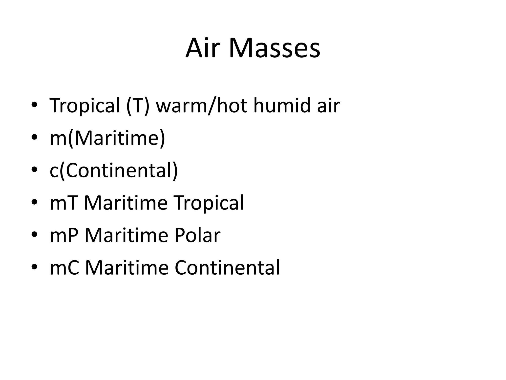 Air masses | PPTX