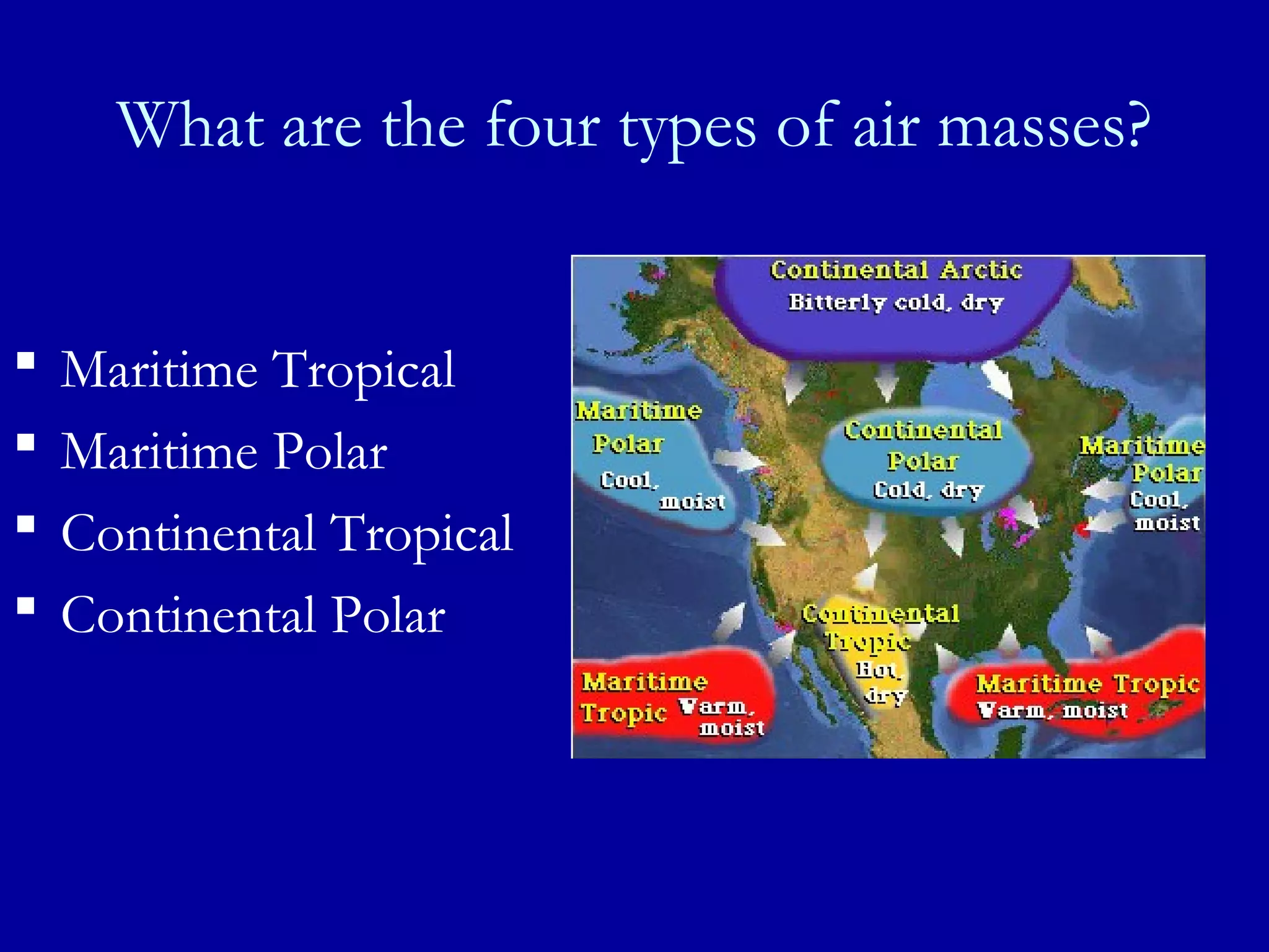 Air masses and fronts | PPT