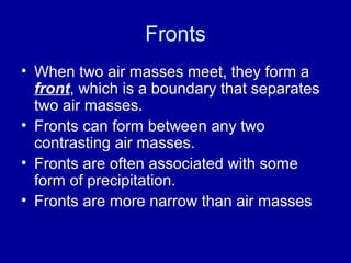Air masses and fronts | PPT | Weather | Science