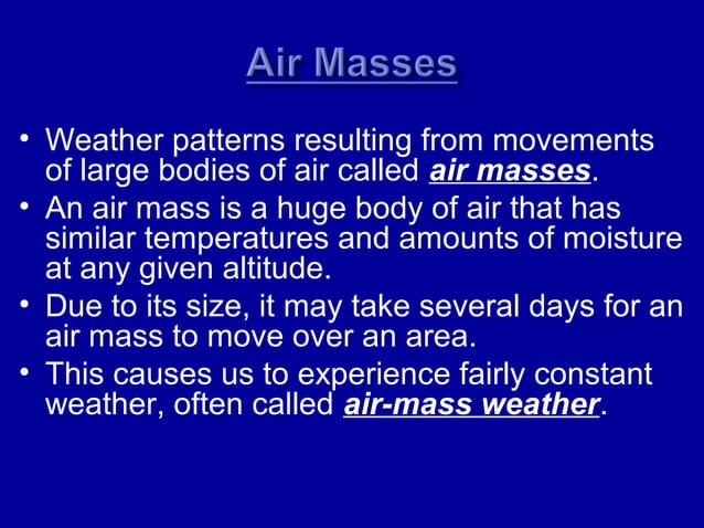 Air masses and fronts | PPT | Weather | Science
