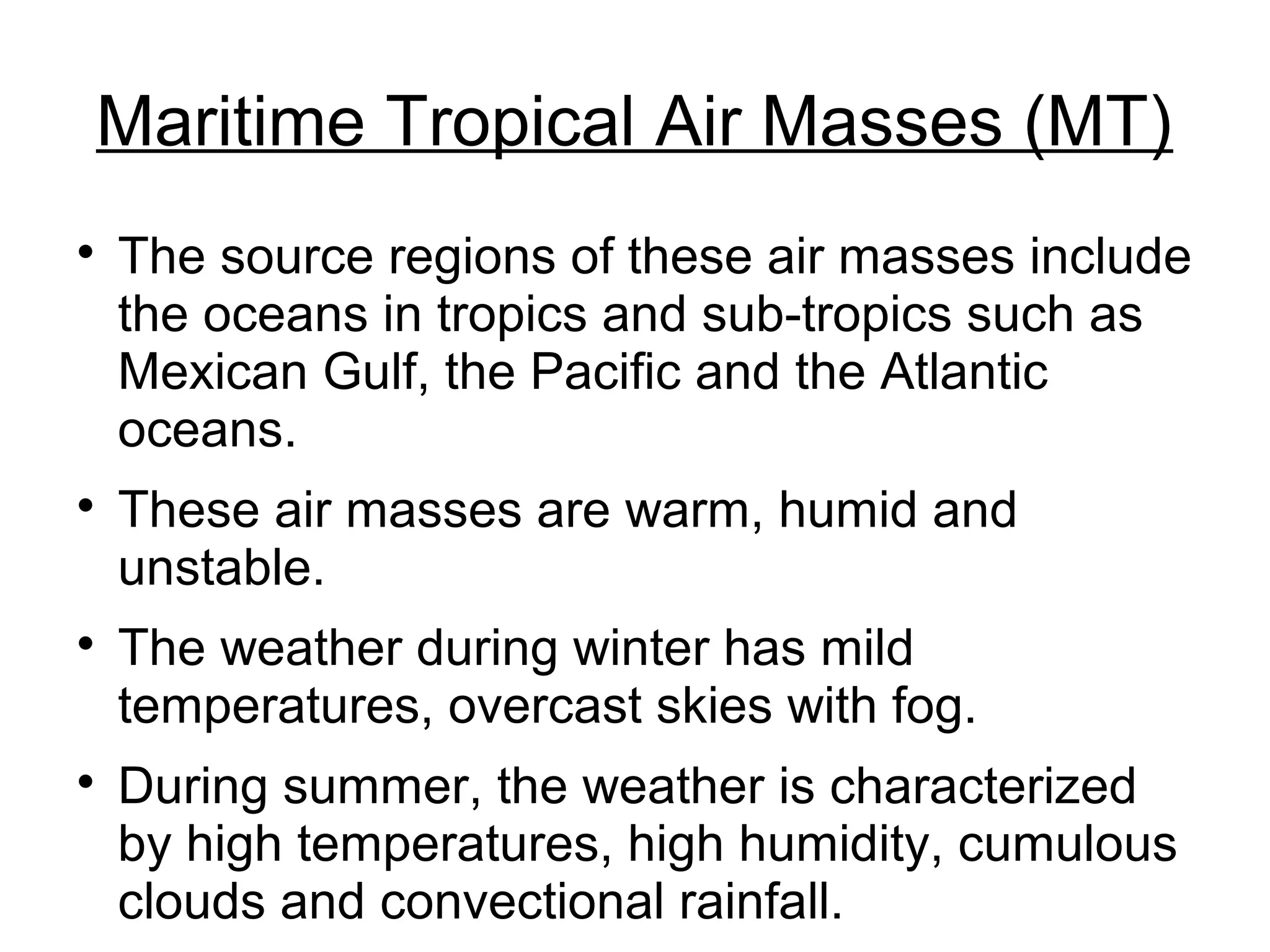 Air masses and fronts | PPT | Weather | Science