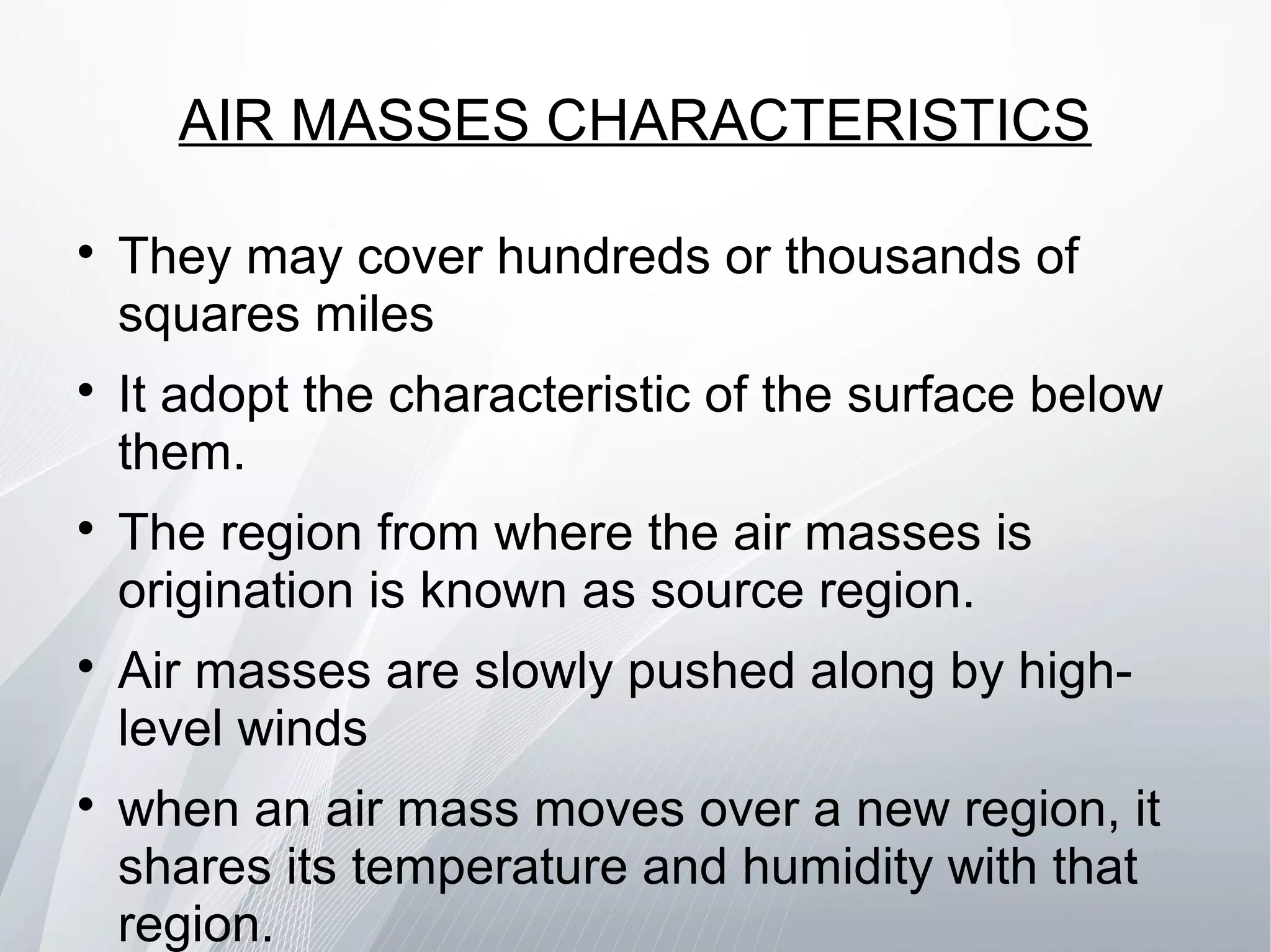 Air masses and fronts | PPT | Weather | Science