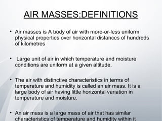 Air masses and fronts | PPT