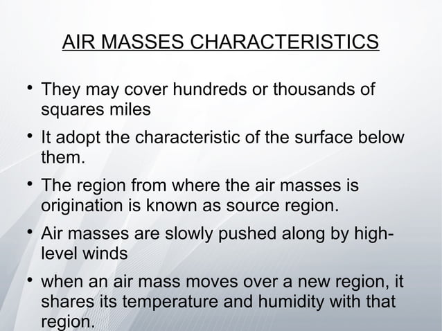 Air masses and fronts | PPT | Weather | Science