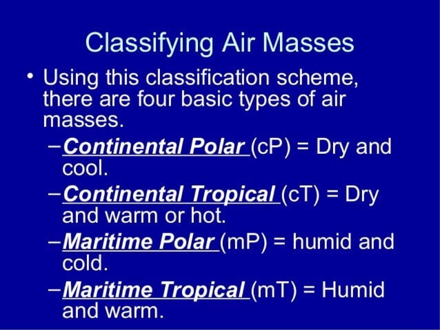 Air masses and fronts | PPT | Weather | Science