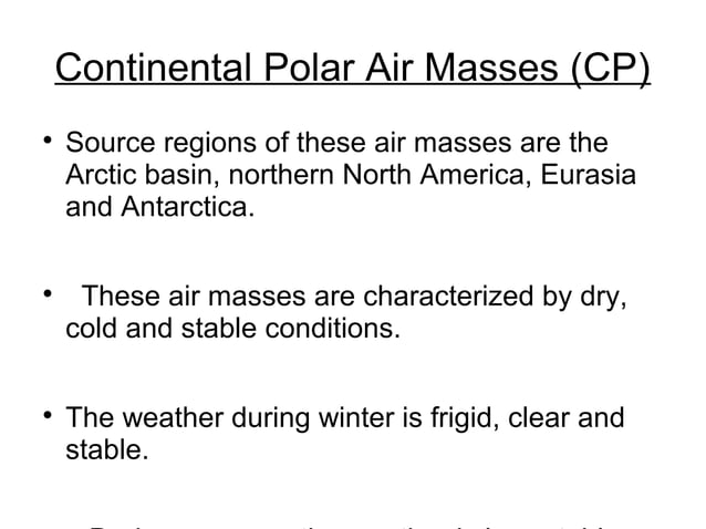 Air masses and fronts | PPT | Weather | Science