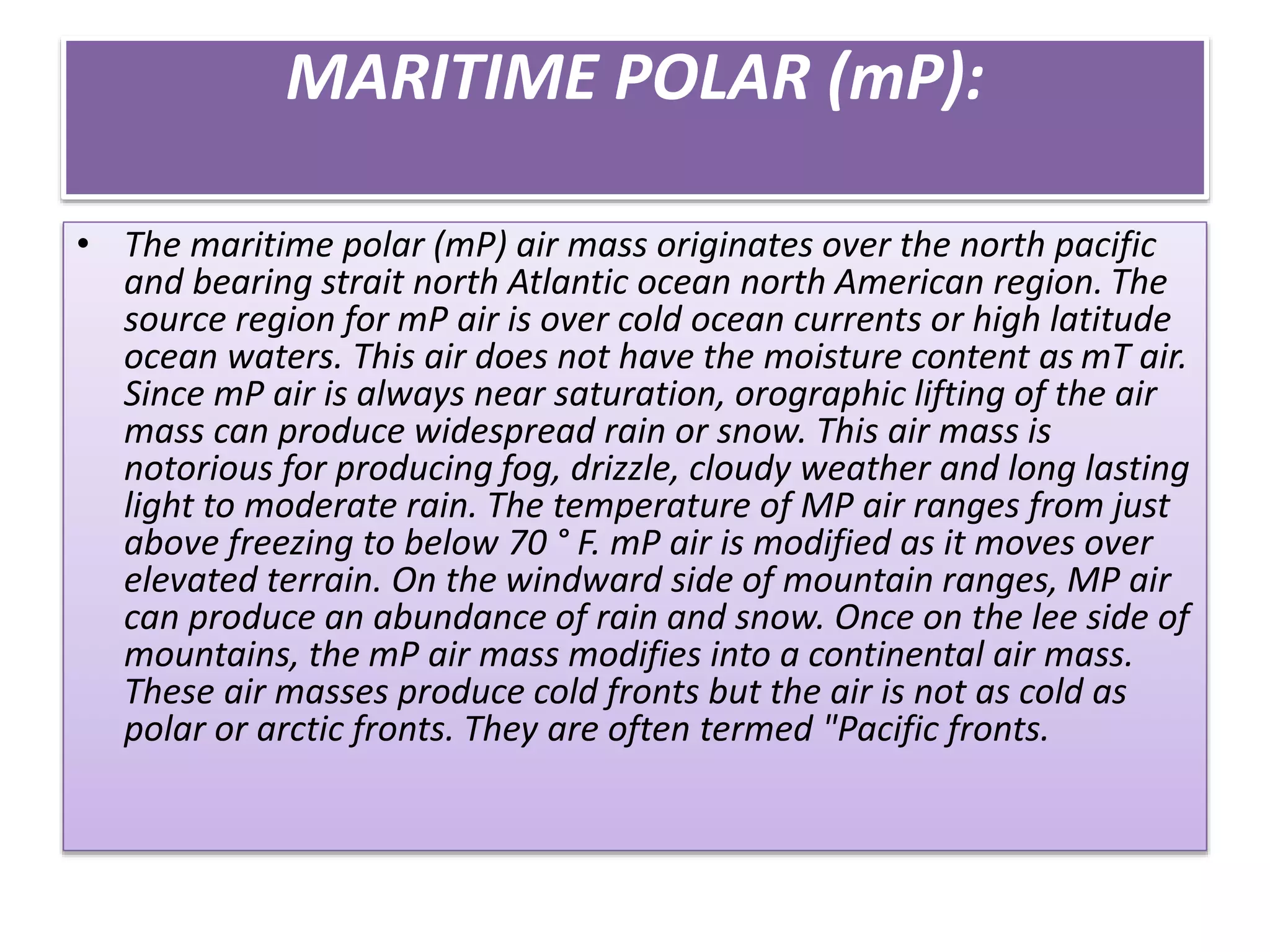 Air masses and its types | PPTX