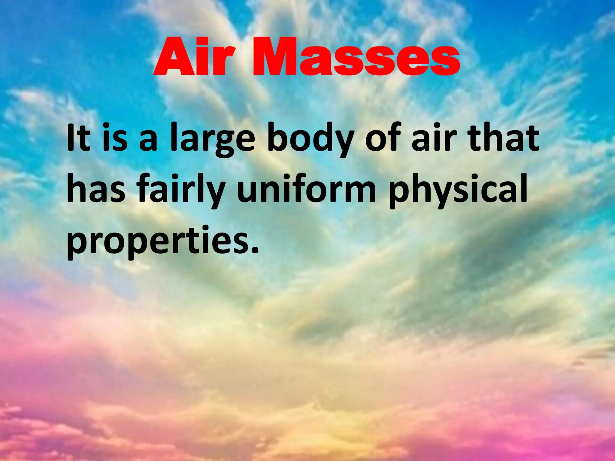 AIR MASSES AND FRONT | PPTX