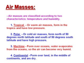 Air masses fronts | PPT