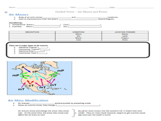 Air Masses and Fronts | PDF