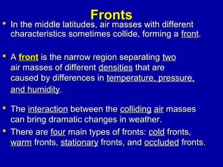 Air Masses, Global Winds, and Fronts | PPT