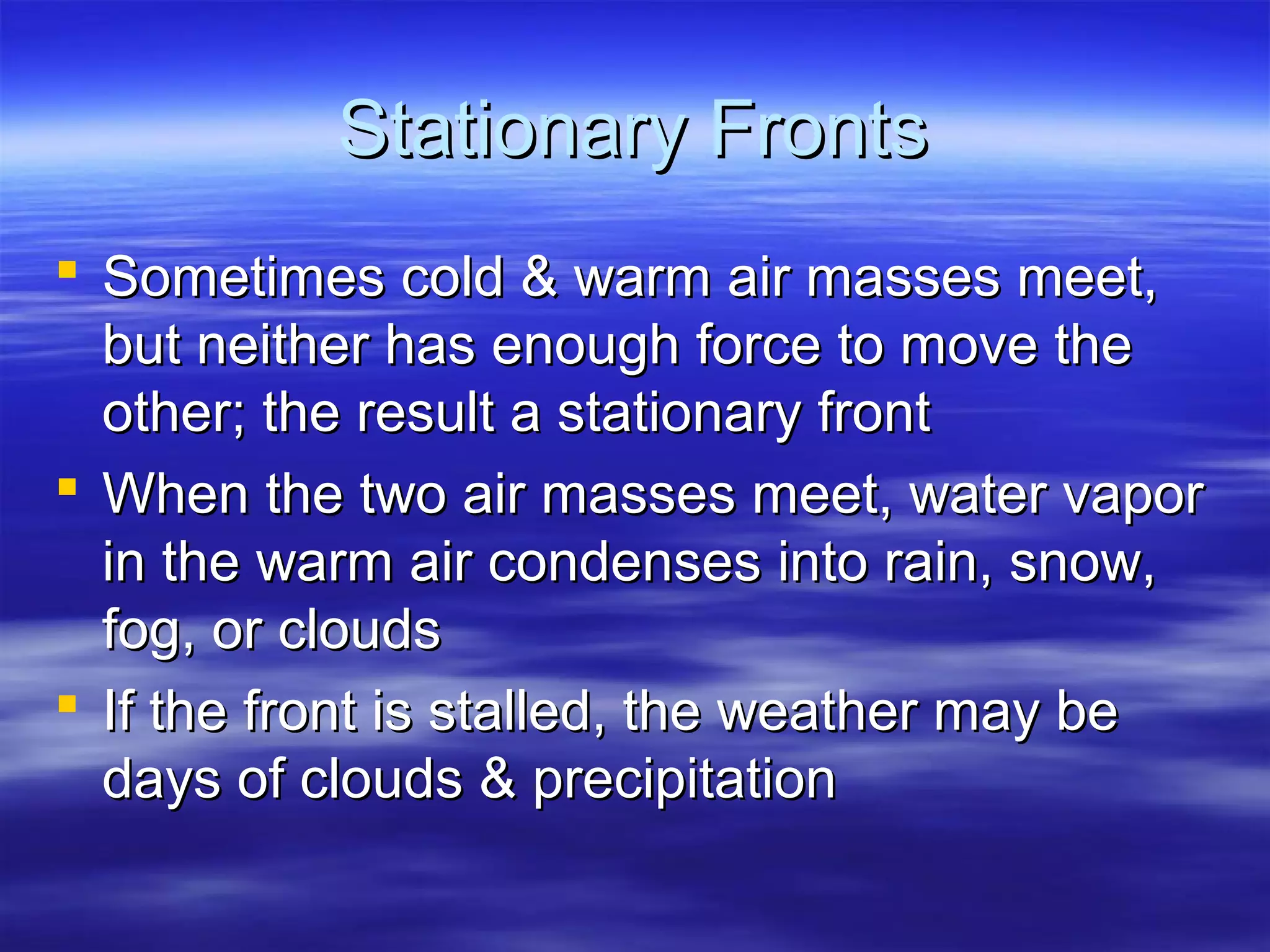 Air masses & fronts (science) | PPT