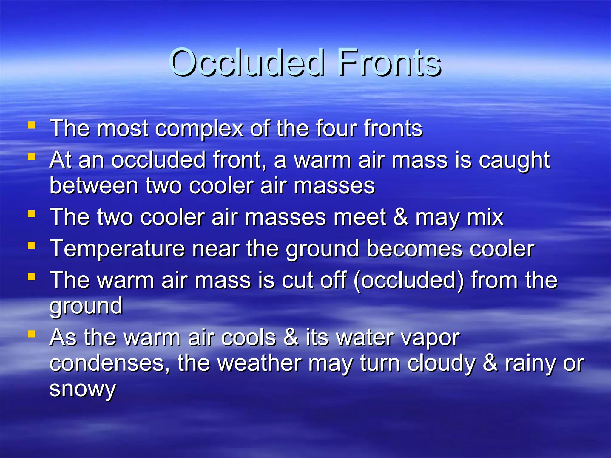 Air masses & fronts (science) | PPT