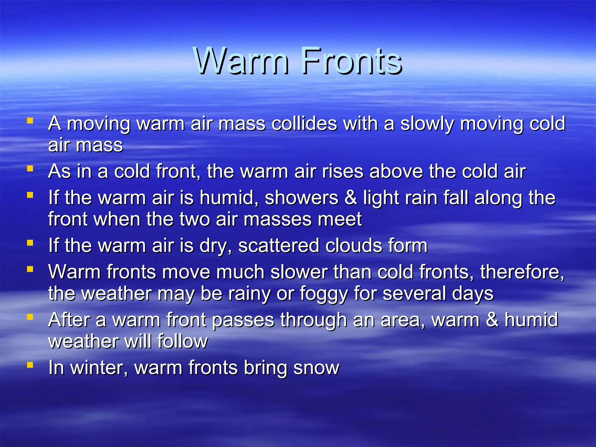 Air masses & fronts (science) | PPT