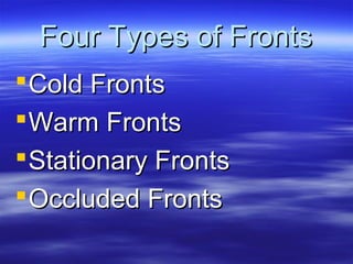Air masses & fronts (science) | PPT