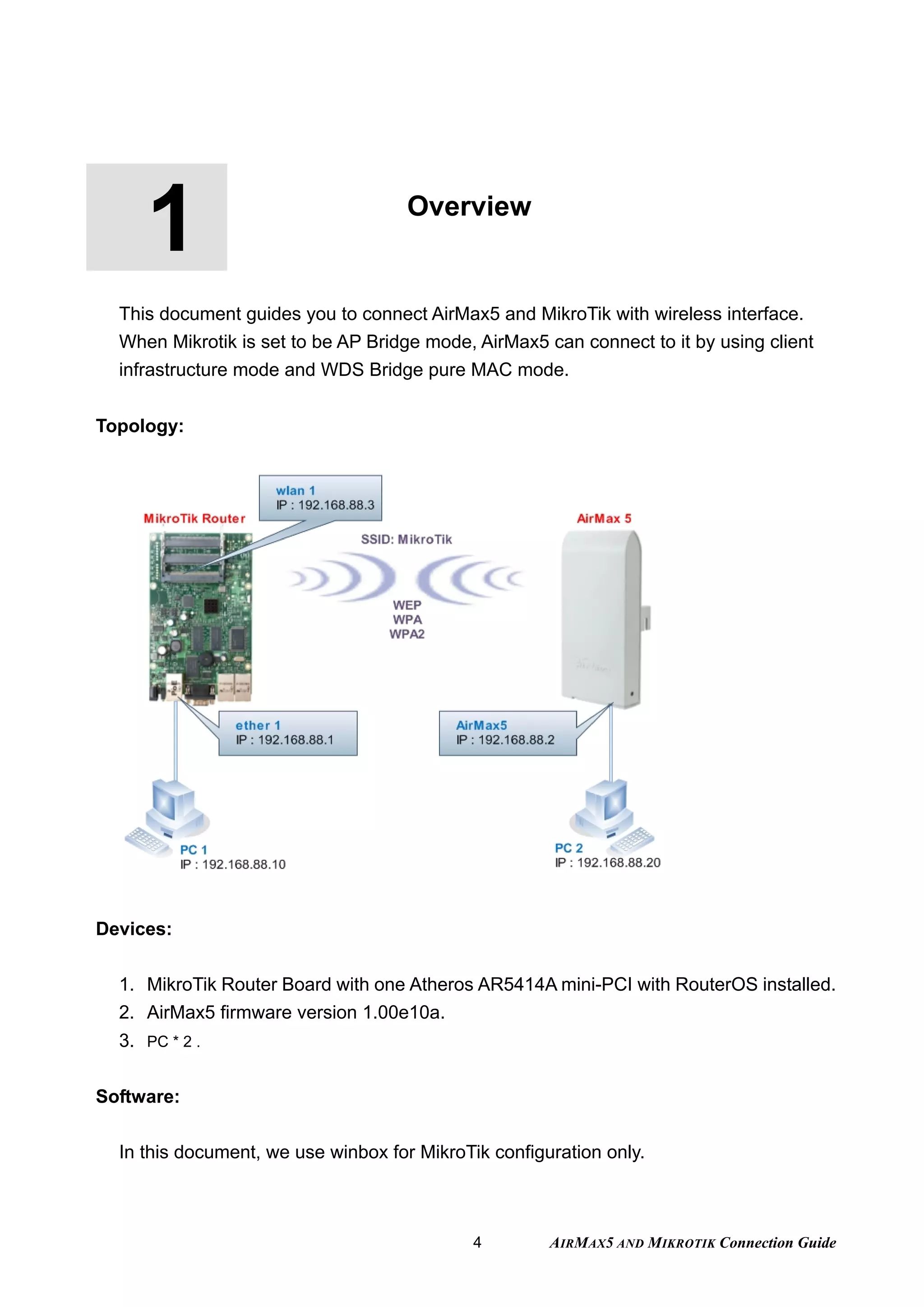Air max5 and_mikrotik_router_board_connection_guide_revised | PDF