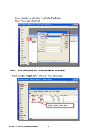 Air max5 and_mikrotik_router_board_connection_guide_revised | PDF ...