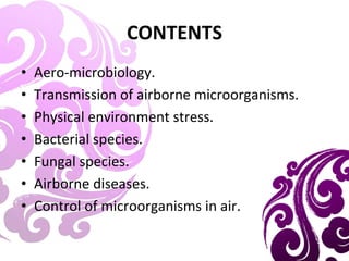 Air microbiology | PPTX