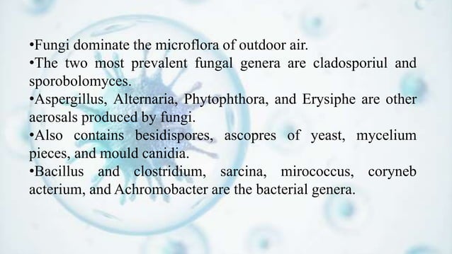 AIR MICROBIOLOGY.pptx | Infectious Diseases | Diseases and Conditions