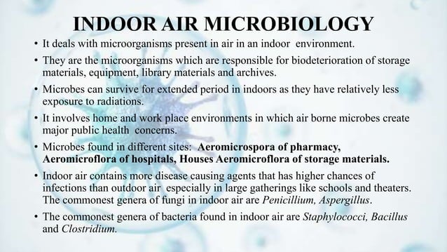 AIR MICROBIOLOGY.pptx | Infectious Diseases | Diseases and Conditions