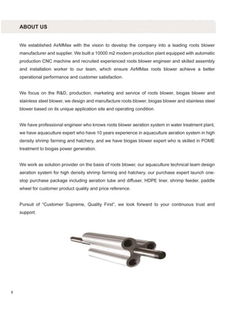 Airmmax amlt series roots blower-aquaculture | DOC
