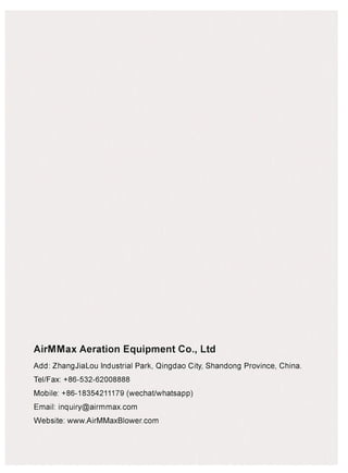 AirMMax AMLT series roots blower-aquaculture-2022 edition | PDF