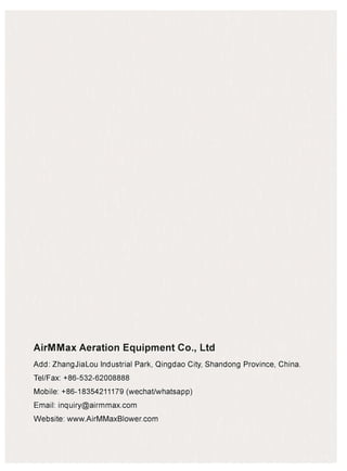 Air m max amlt series roots blower-aquaculture | PDF