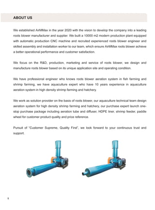 AirMMax AMSR series roots blower-aquaculture | PDF