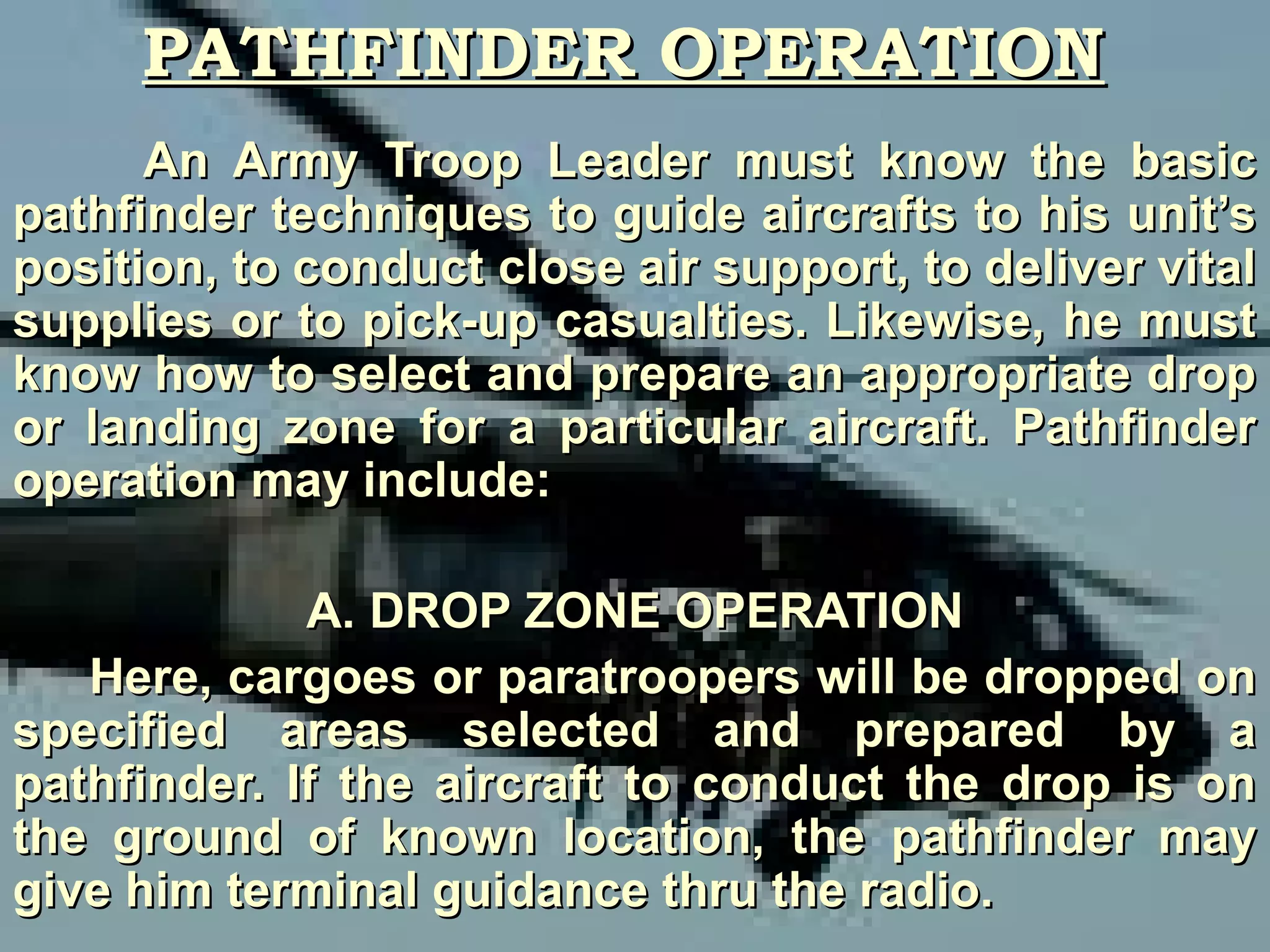 Air mobile & pathfinder's opn (agos heliborn) | PPT