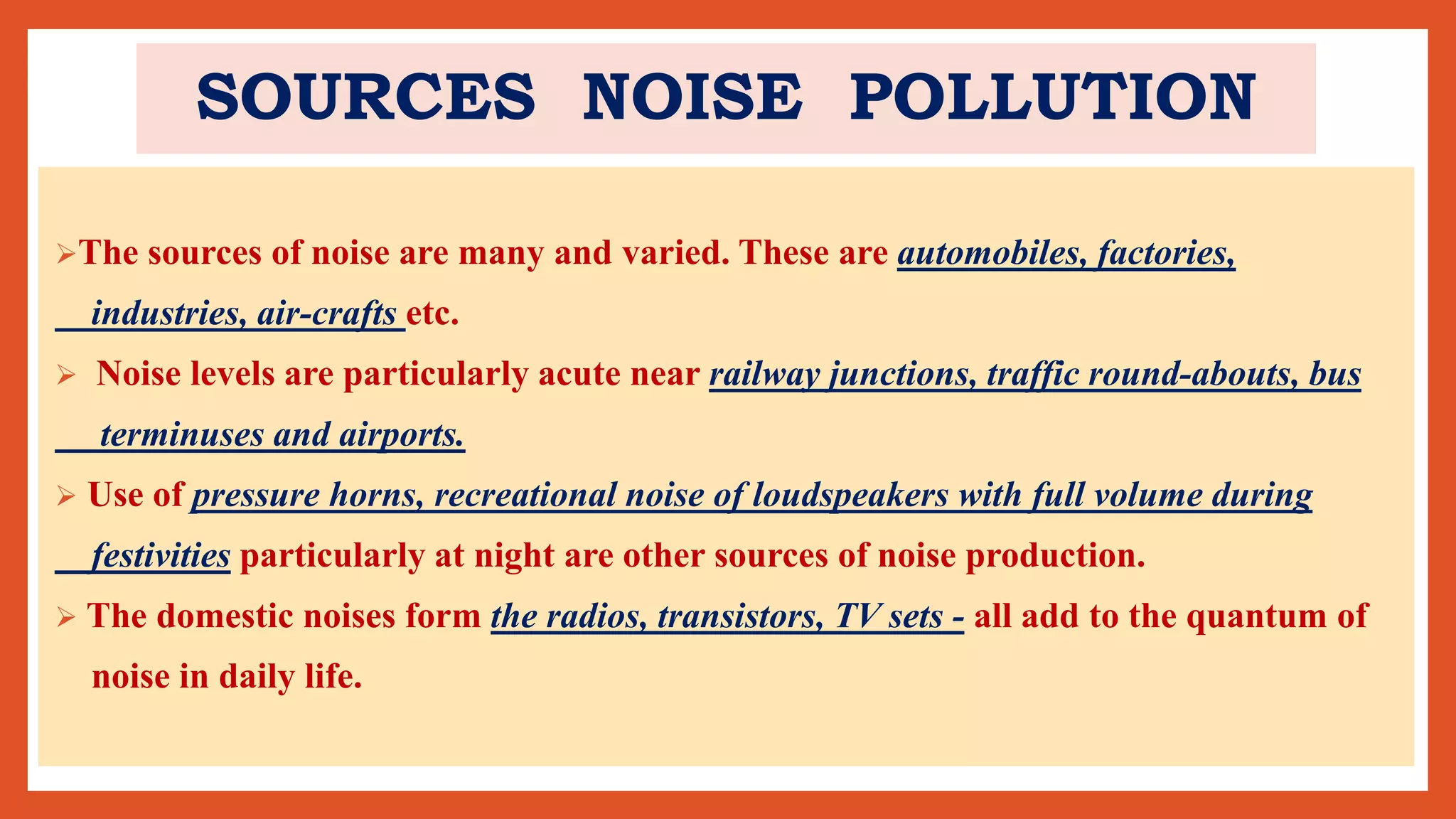 Air, noise and radiation pollution | PPTX