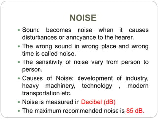 Air, noise, lighting | PPTX