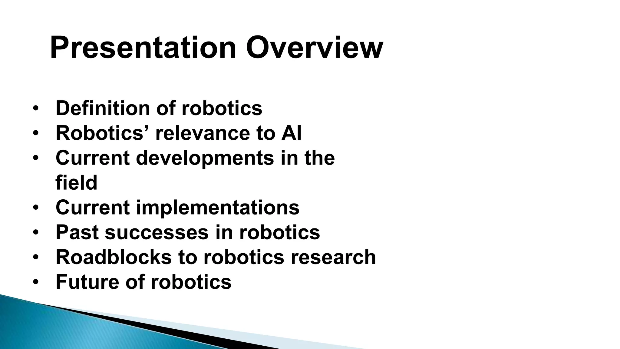ARTIFICIAL INTELLIGENCE AND ROBOTICS | PPTX