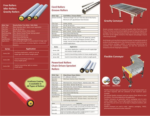Airoll conveyor rollers catalog | PDF