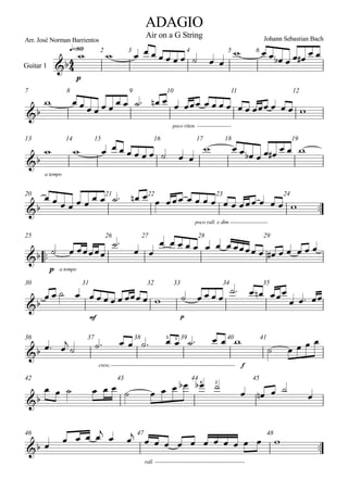 Air on a g string full score and parts | PDF