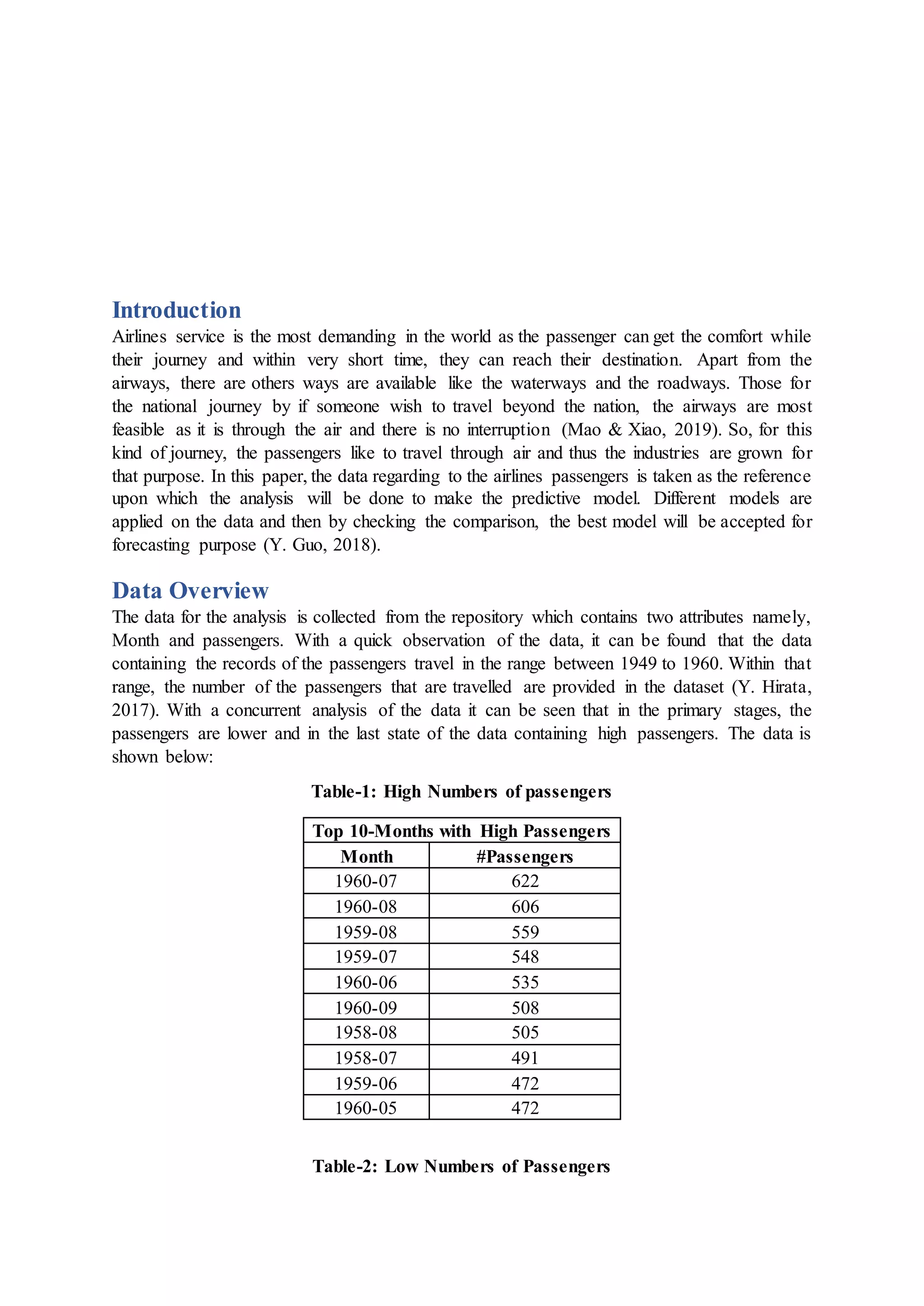 Air passenger report | DOCX