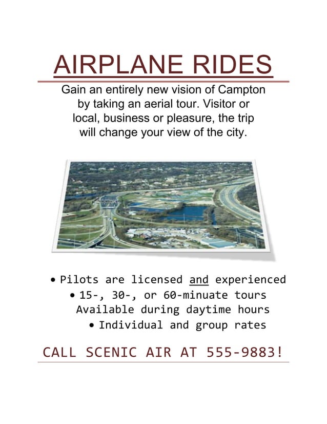 Airplane rides | DOCX | Air Travel | Travel Type