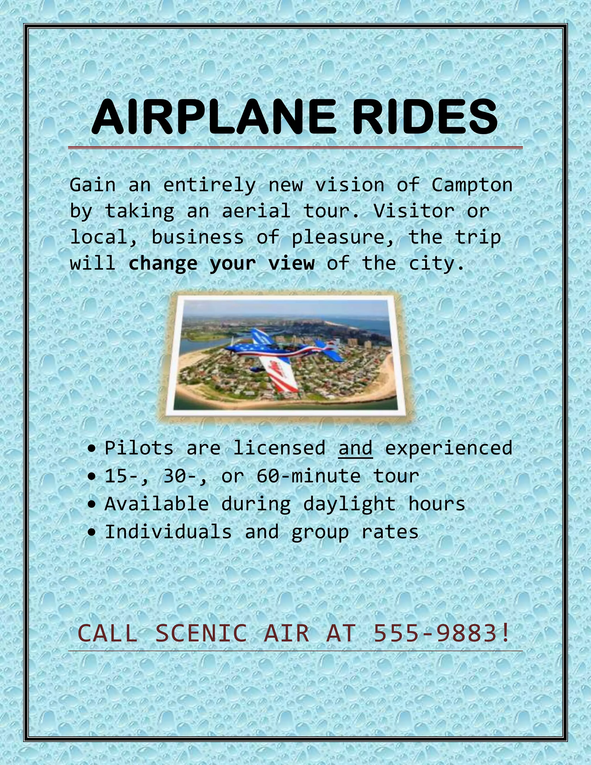 Airplane rides | DOCX