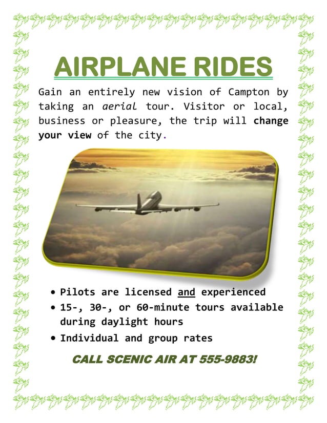 Airplane rides | PDF