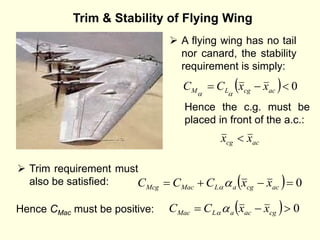 Airplane Stability - Aerodynamics Lecture | PDF