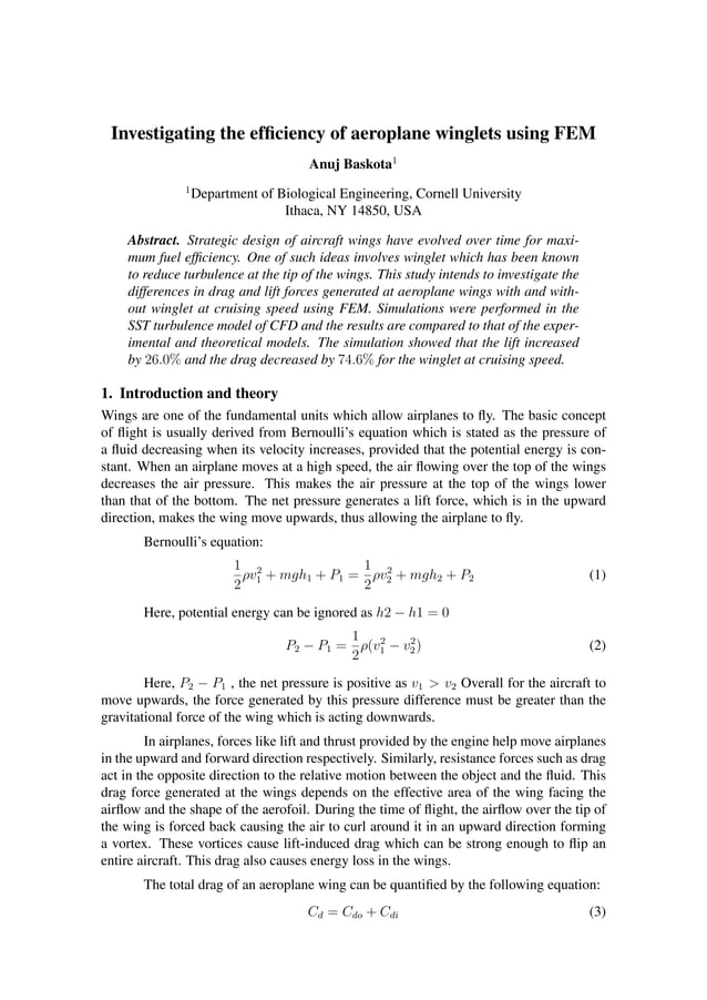 Airplane wings fem | PDF