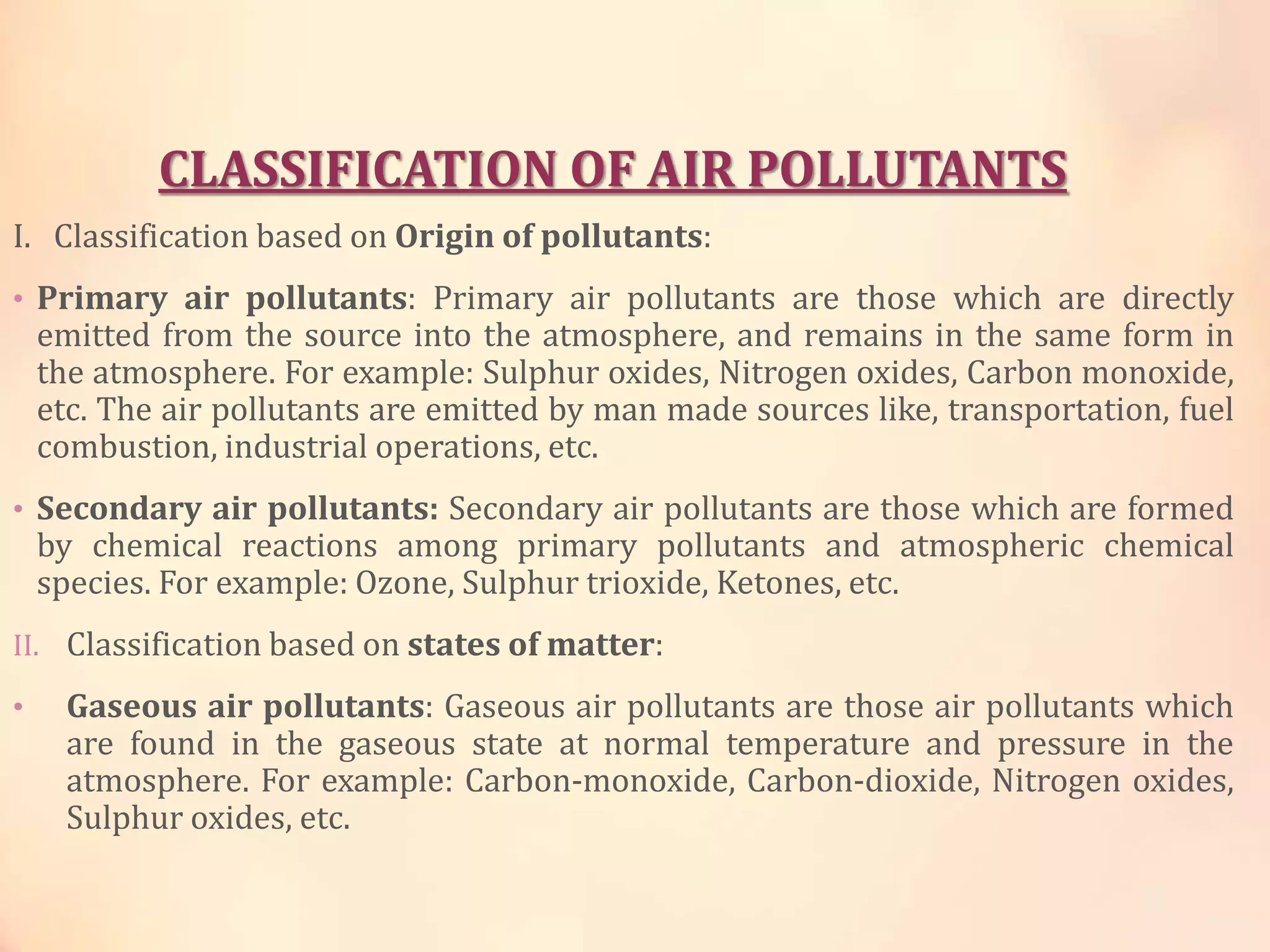 Air polluction for environmental studies | PPTX
