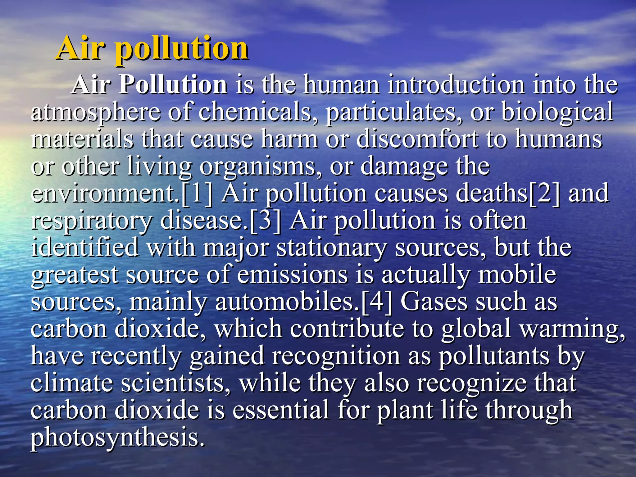 Air pollution class | PPT