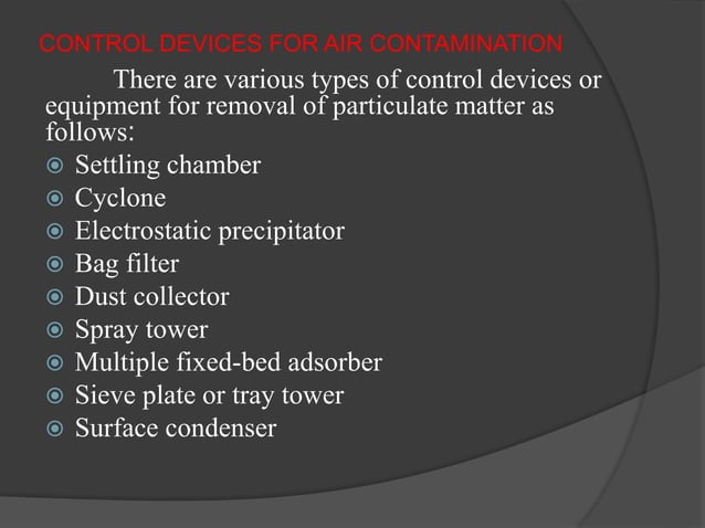 Air Pollution Source Effect And Cont Pptx Indoor Environmental