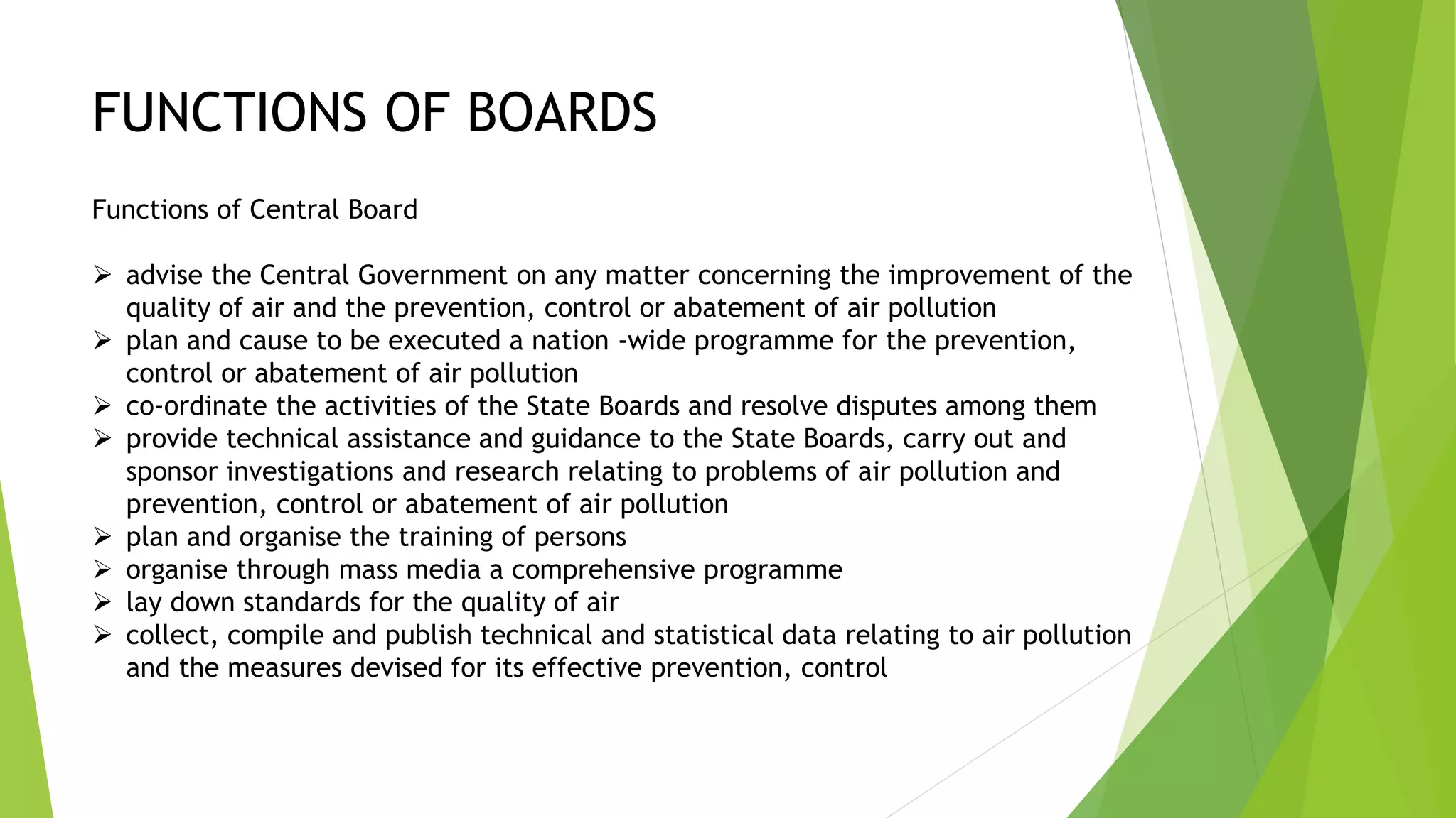 Air pollution & Water pollution control laws | PPTX